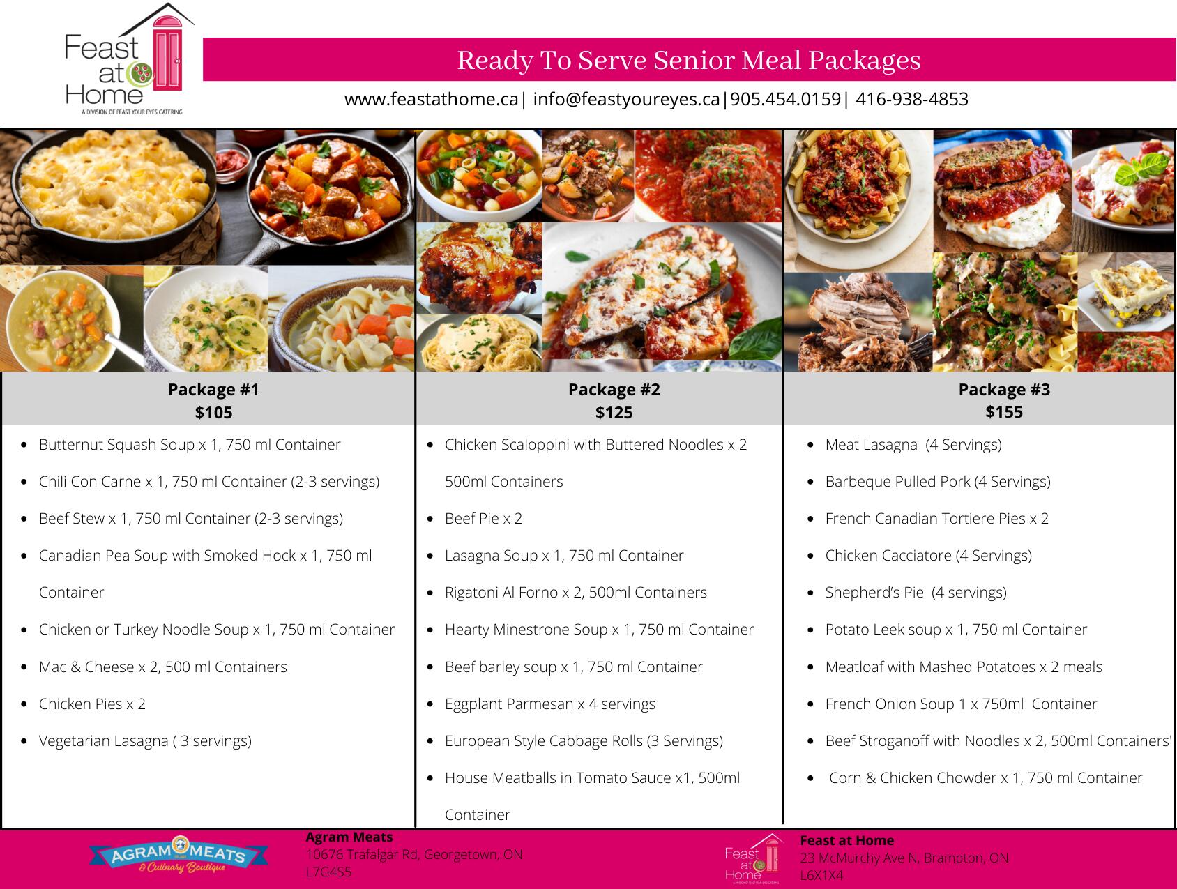 Senior Meals - Agrams Meats and Culinary Boutique